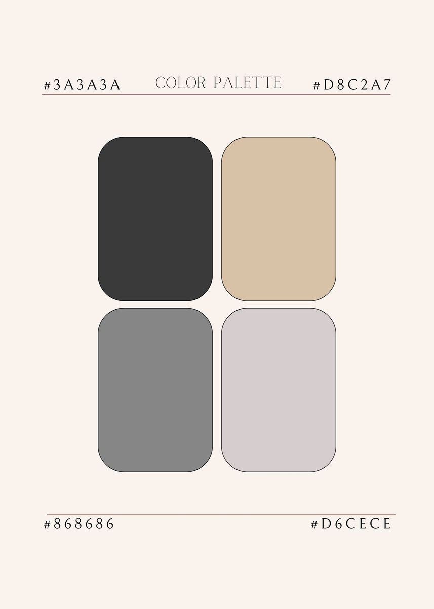 'Color Palette Chart' Poster, picture, metal print, paint by YAN | Displate