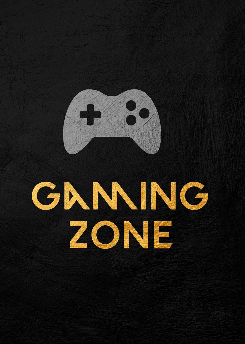 'Gaming Zone Sign' Poster, picture, metal print, paint by Lowpoly ...