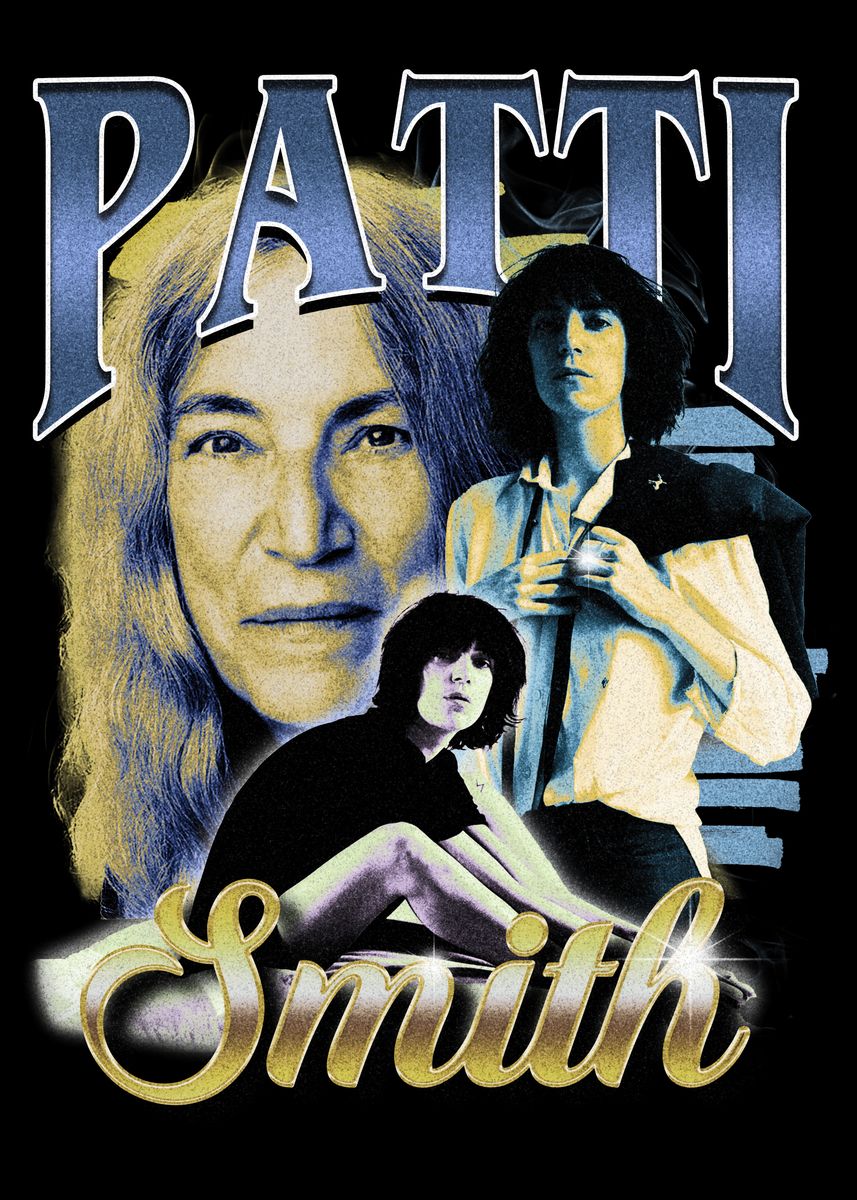 'Patti Smith Retro Poster' Poster, picture, metal print, paint by ...