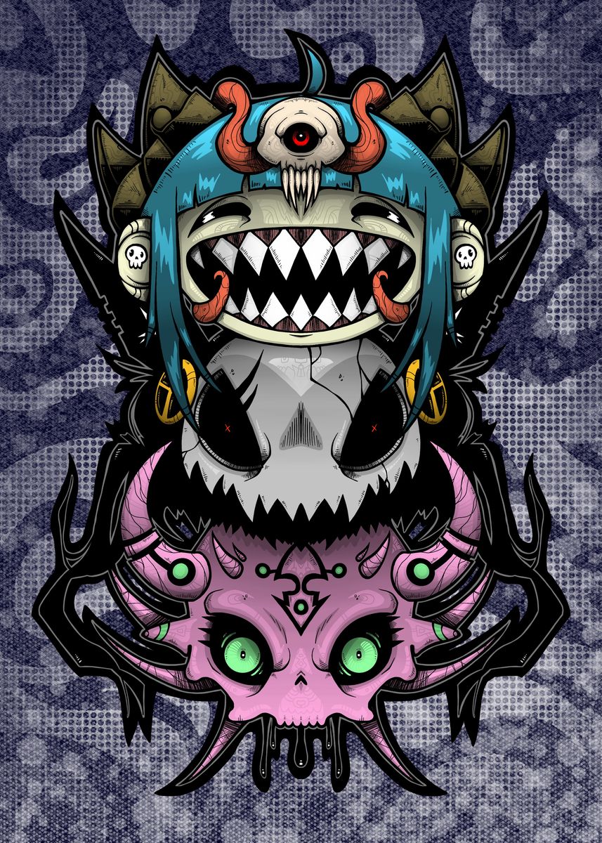 'TOTEM 1' Poster, picture, metal print, paint by UmbralLunacy | Displate