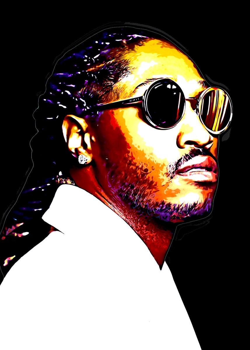 'Future Rapper Portrait' Poster, picture, metal print, paint by maxmoen ...
