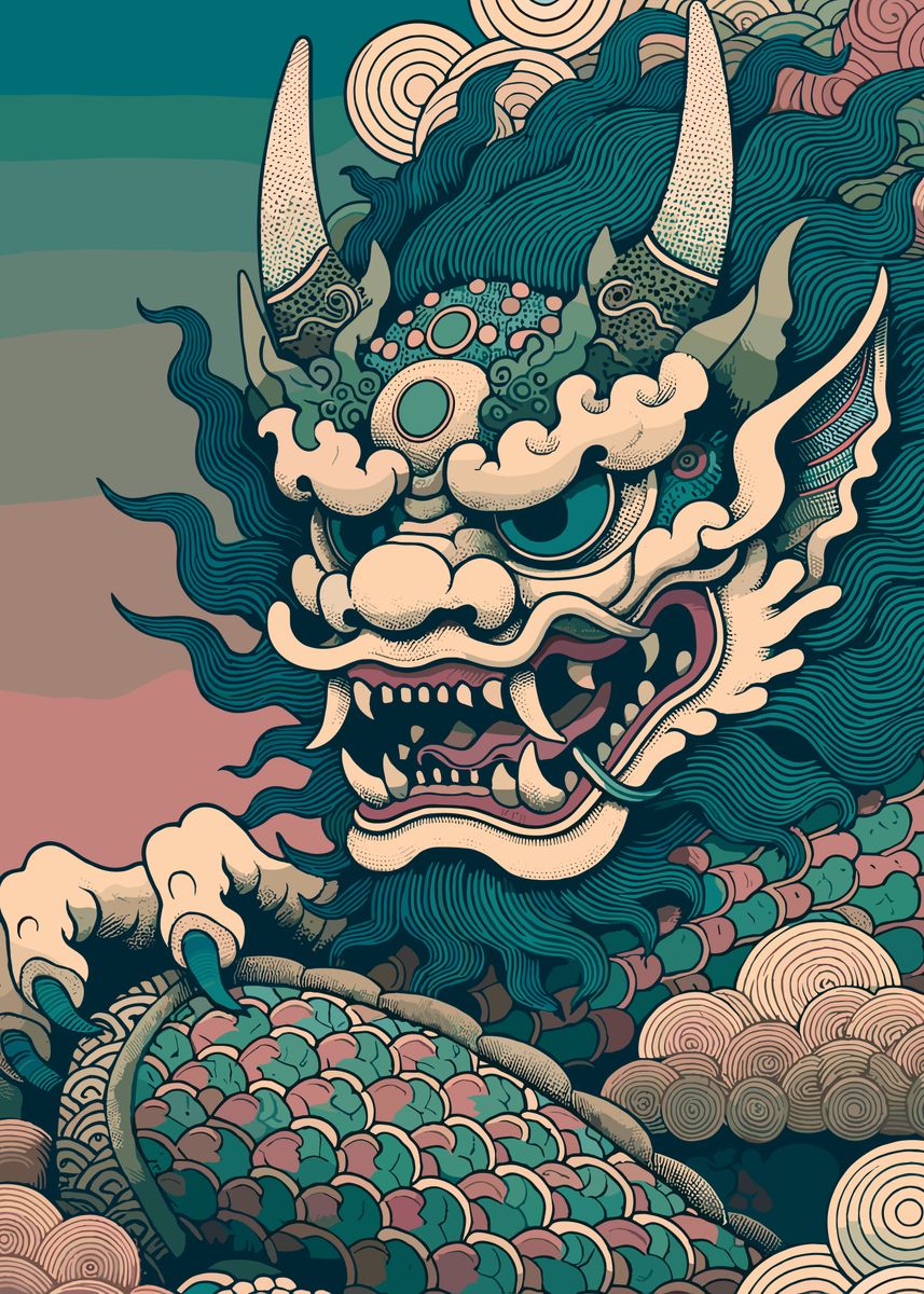 'Japanese Mythical Yokai' Poster, picture, metal print, paint by Ray ...