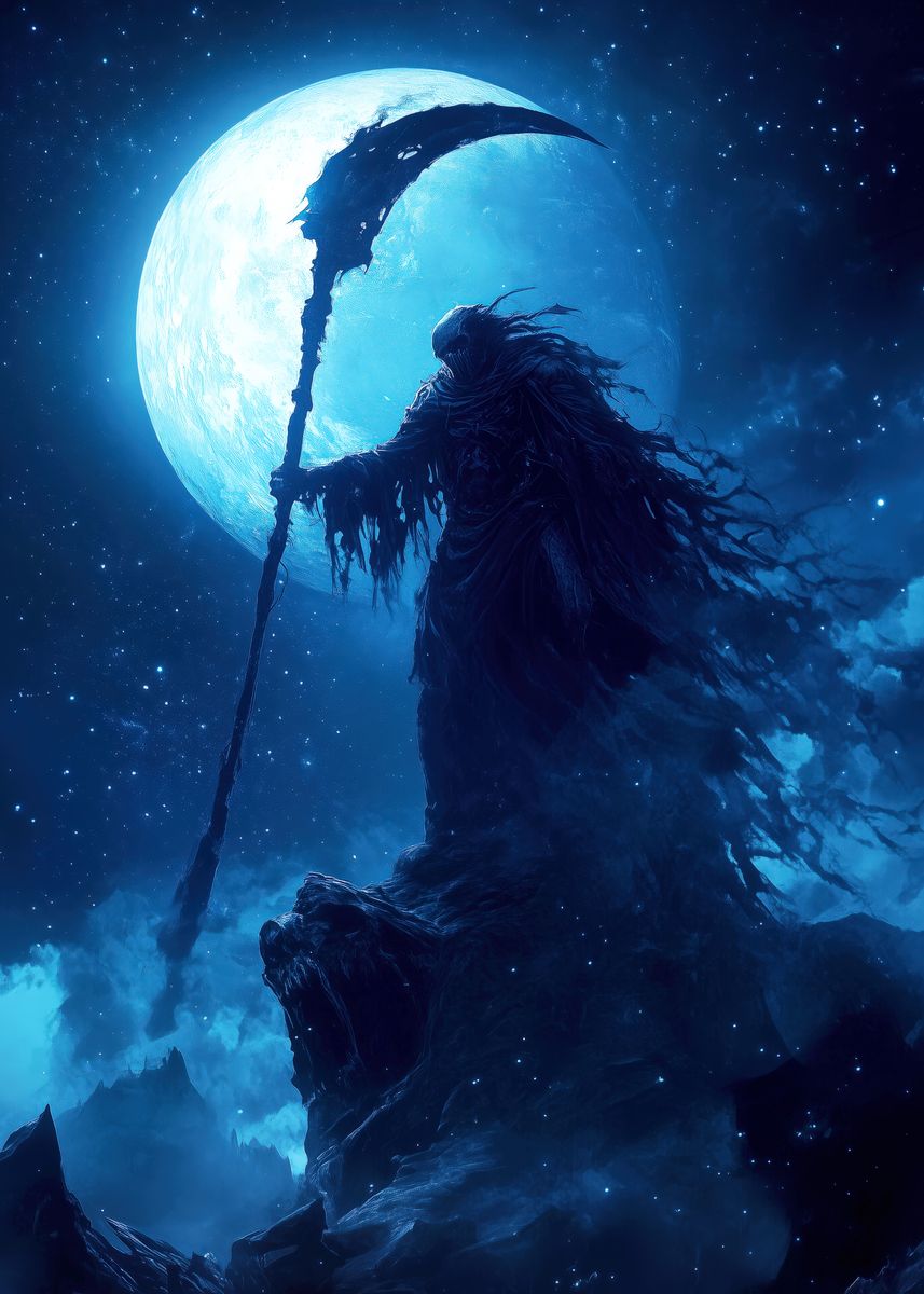 'Demon Grim Reaper' Poster, picture, metal print, paint by CINEMO ...