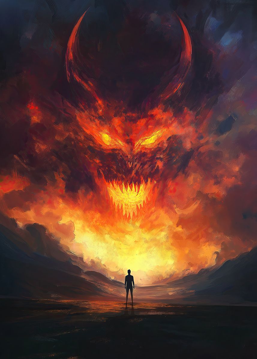 'Demonic Sky' Poster, picture, metal print, paint by Design Splash ...