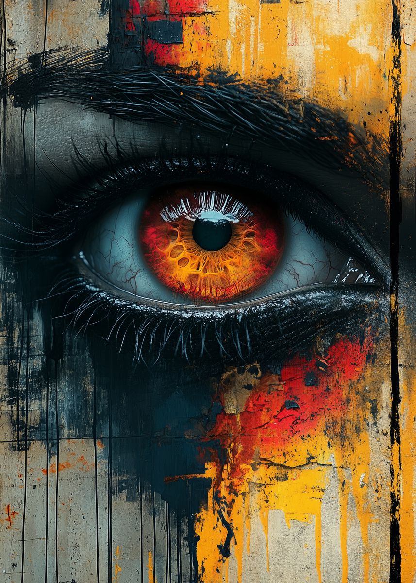 'Abstract Eye Art' Poster, picture, metal print, paint by DM ...