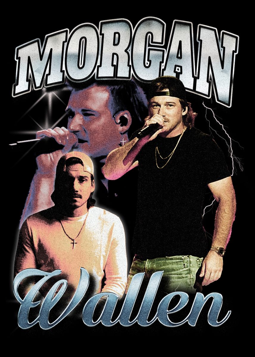 'Morgan Wallen Music T-Shirt' Poster, picture, metal print, paint by ...