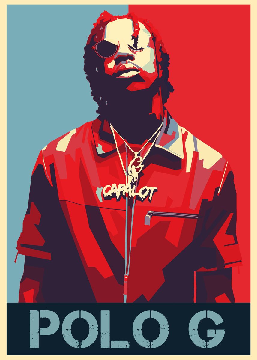 'Polo G Rapper' Poster, picture, metal print, paint by CLOVE STUDIO ...