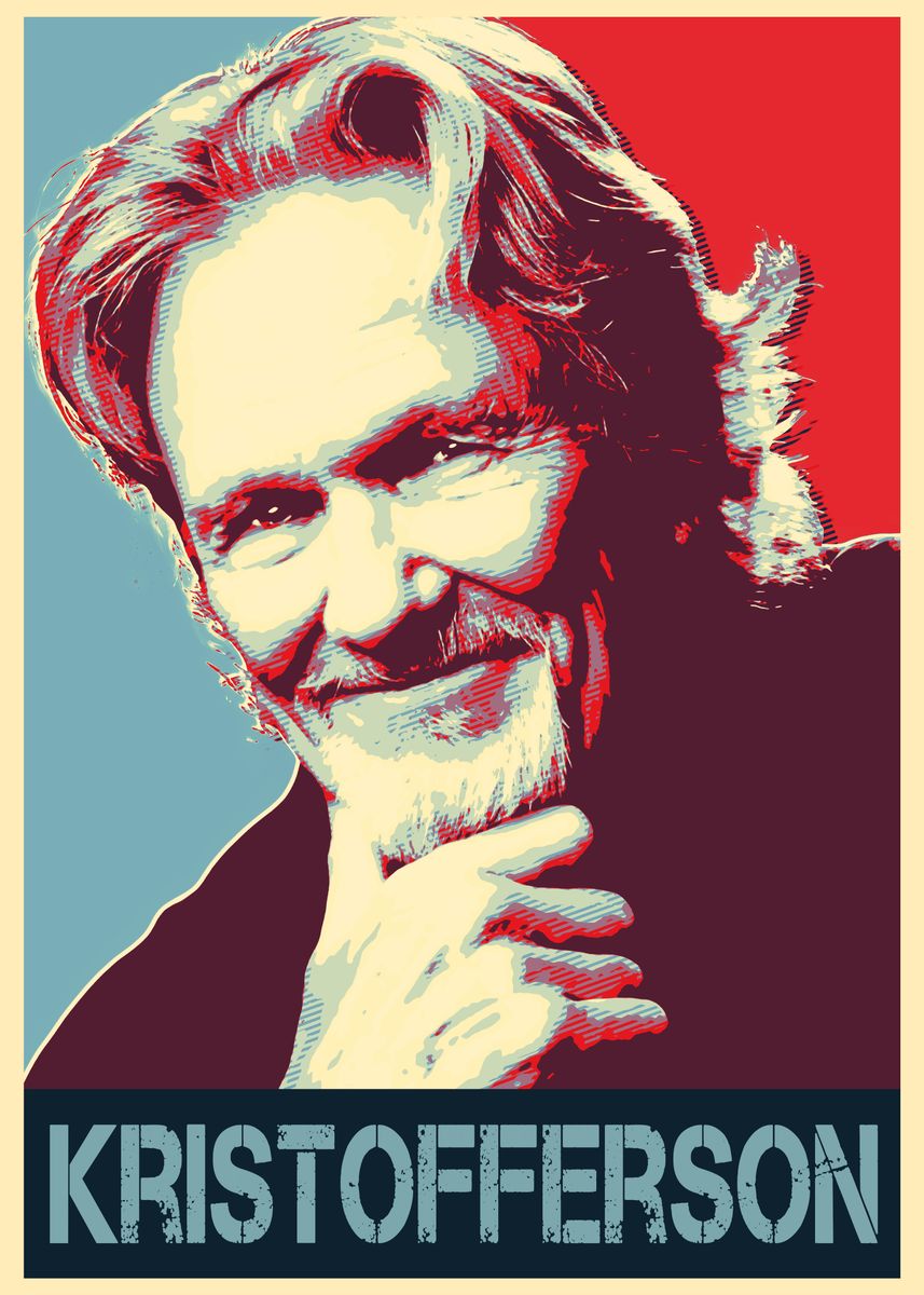 'Kris Kristoffersson Poster' Poster, picture, metal print, paint by ...