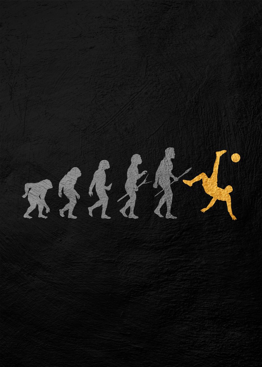 'Evolution of Football' Poster, picture, metal print, paint by Metal ...
