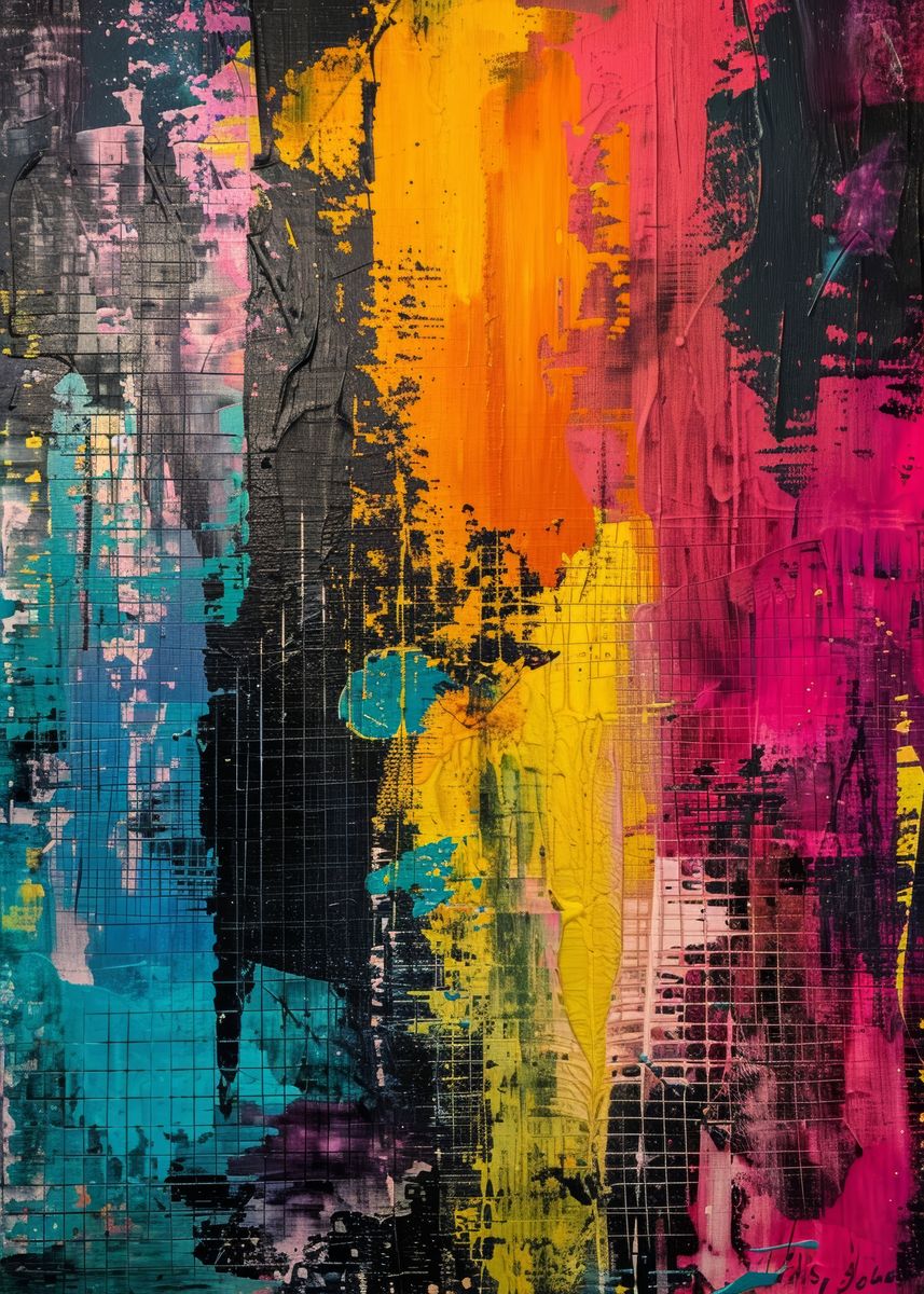 'Abstract Acrylic Painting' Poster, picture, metal print, paint by Day ...