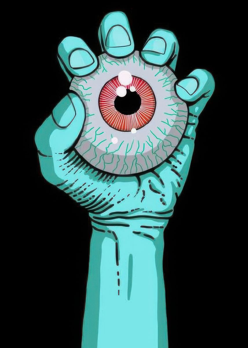 'Hand Holding Eyeball' Poster, picture, metal print, paint by Bingo ...
