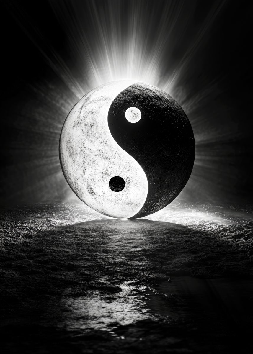 'Sacred Yin And Yang' Poster, picture, metal print, paint by CINEMO ...