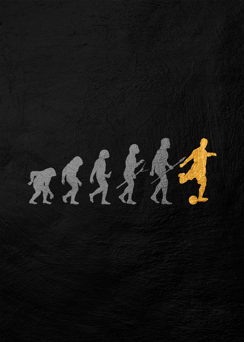 'Evolution of Football' Poster, picture, metal print, paint by Metal ...