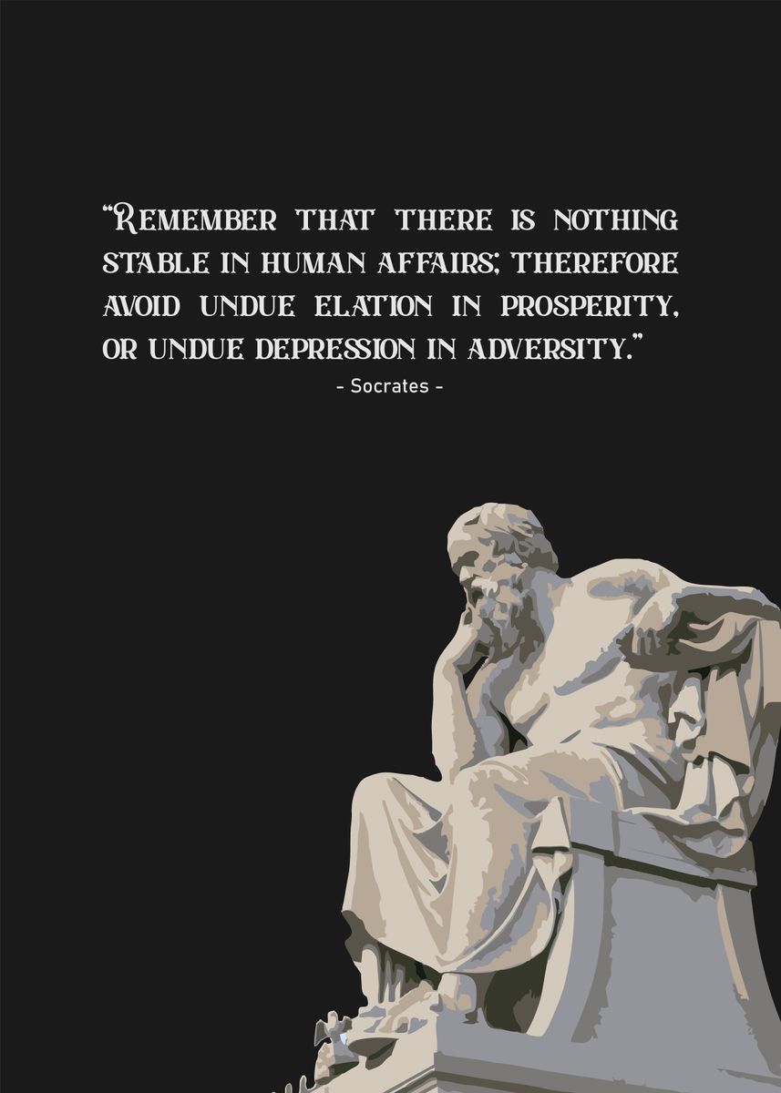'Socrates Quote' Poster, picture, metal print, paint by Busarakham ...