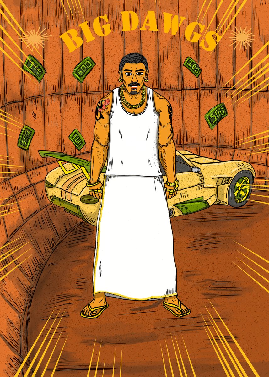 'Big Dawg's Comic Art' Poster, picture, metal print, paint by ...