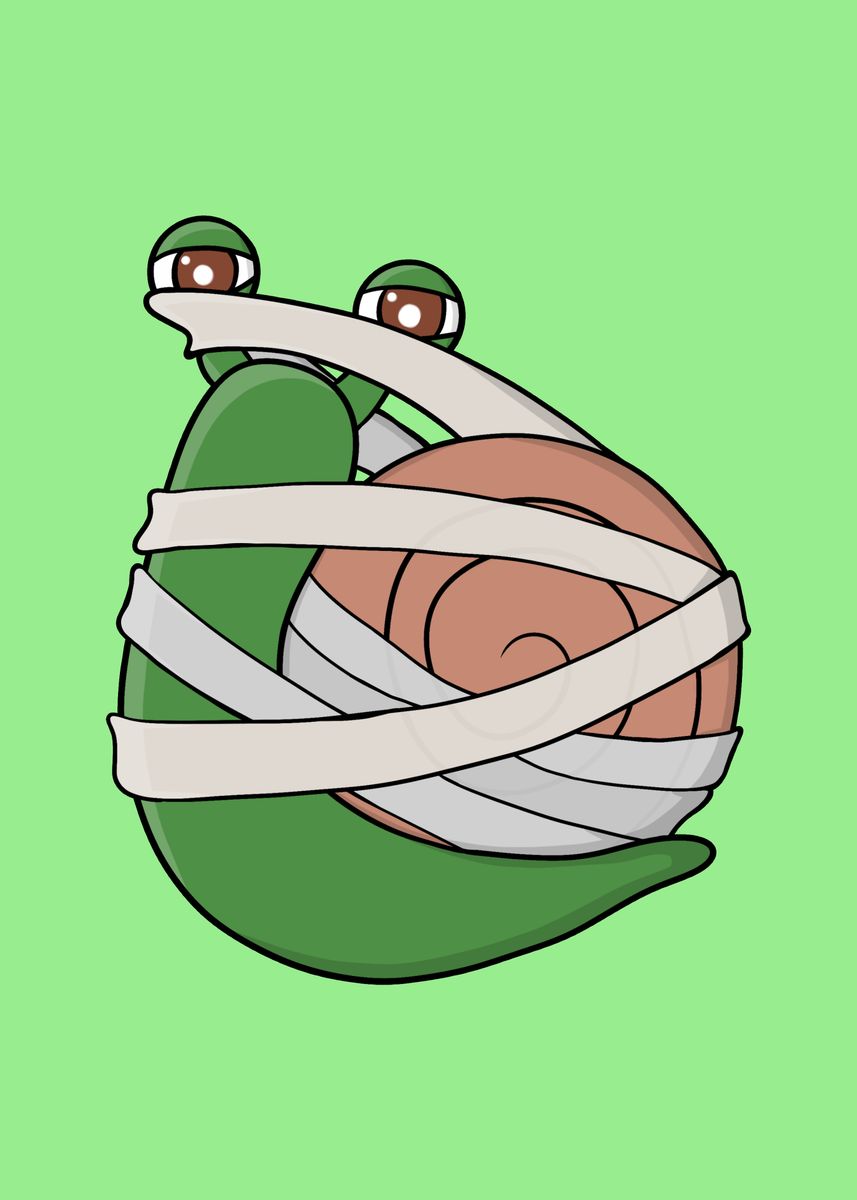 'Mummy Snail Cartoon' Poster, picture, metal print, paint by diego ...