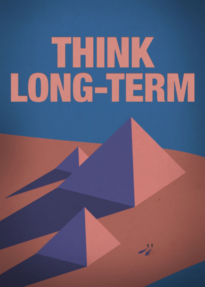 'Think Long-Term Pyramids' Poster, picture, metal print, paint by Styko ...