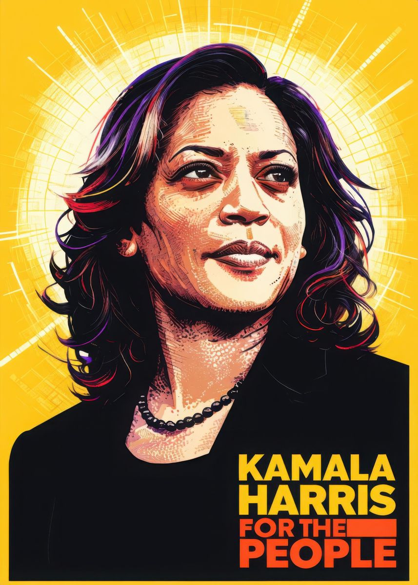 'Kamala Harris Portrait' Poster, picture, metal print, paint by Max ...