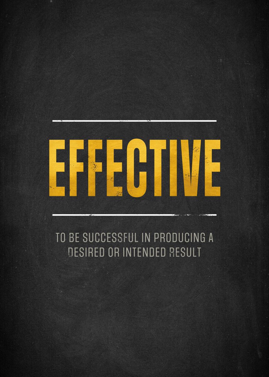 'Effective Definition Poster' Poster, picture, metal print, paint by ...