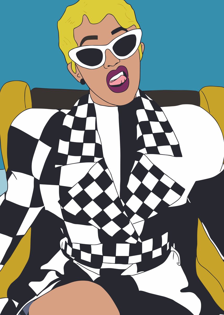 'Cardy B Rapper Music Sexy' Poster, picture, metal print, paint by ...