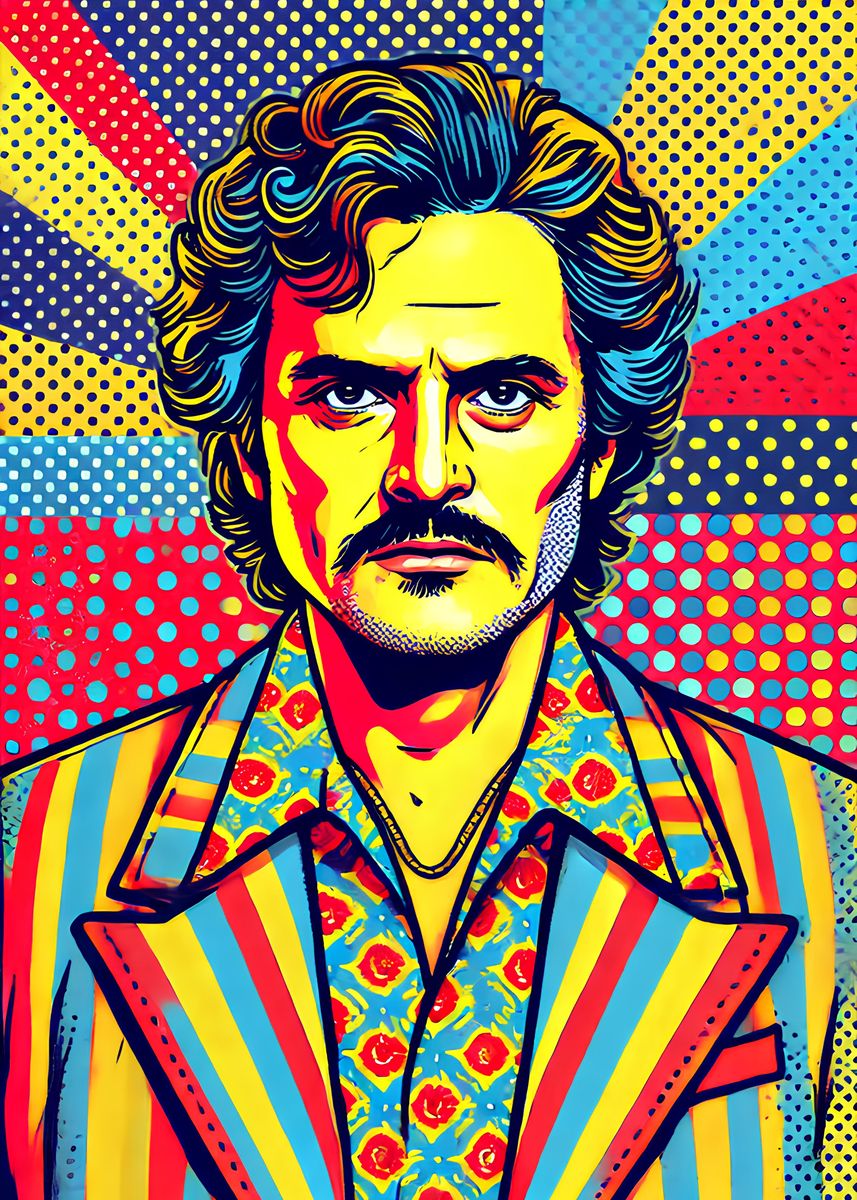 'Pop Art Portrait' Poster, picture, metal print, paint by Hasbu | Displate