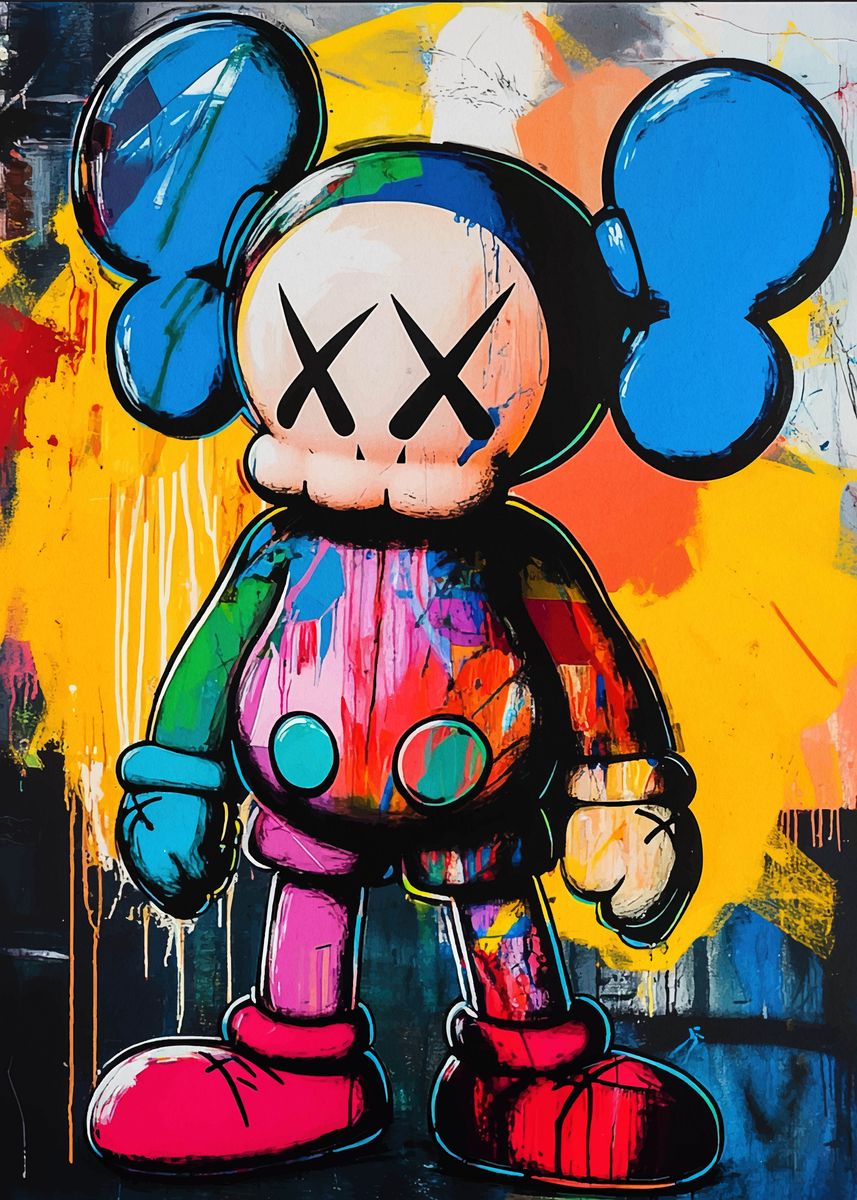 'Colorful Graffiti Character' Poster, picture, metal print, paint by ...