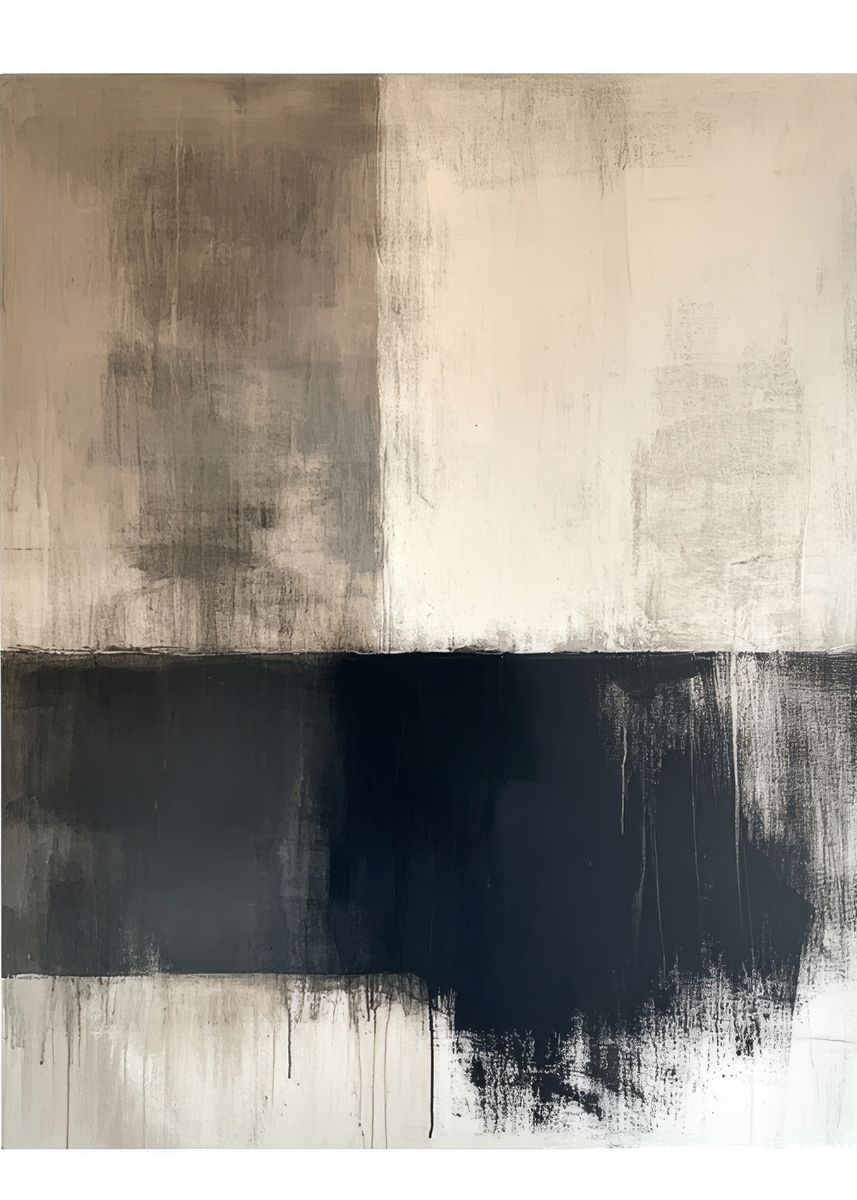 'Abstract Grey and Black Canvas' Poster, picture, metal print, paint by ...