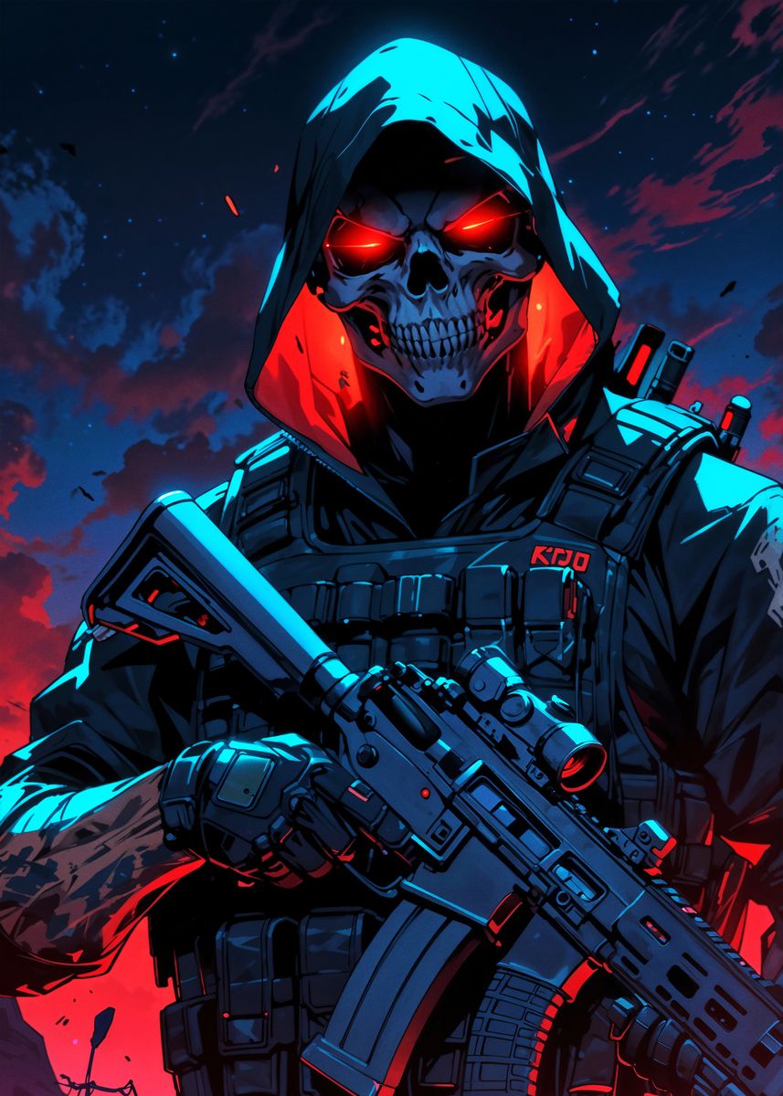 'Spectral Operative' Poster, picture, metal print, paint by Xiao Qing | Displate