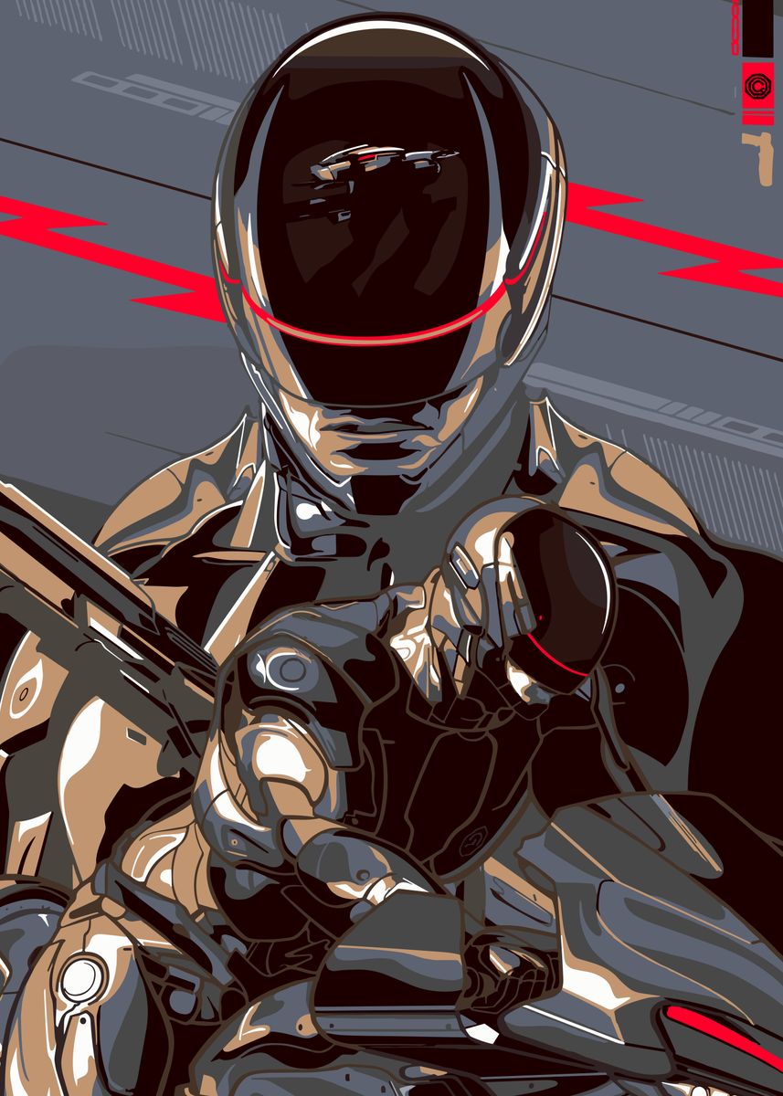 'Robocop Poster Art' Poster, picture, metal print, paint by waloopa ...