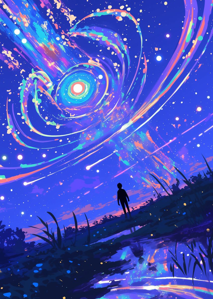 'Cosmic Vortex' Poster, picture, metal print, paint by Jean Sorron ...