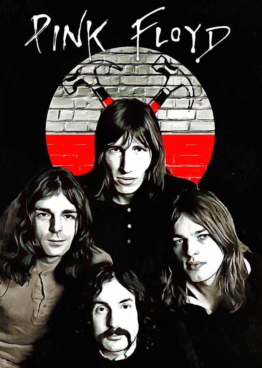 'Pink Floyd Band Portrait' Poster, picture, metal print, paint by ...