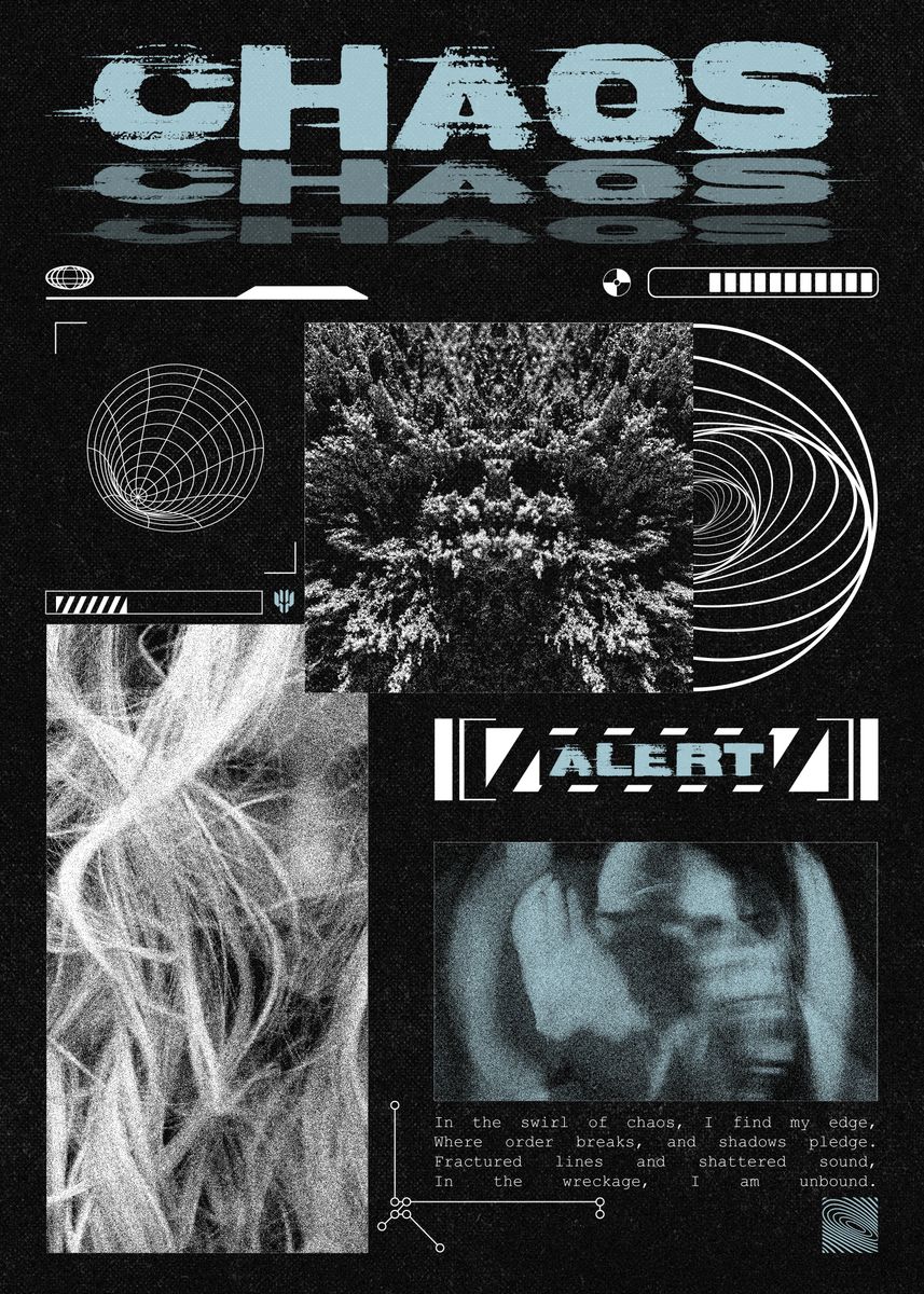 'Chaos' Poster, picture, metal print, paint by Thalea Art | Displate