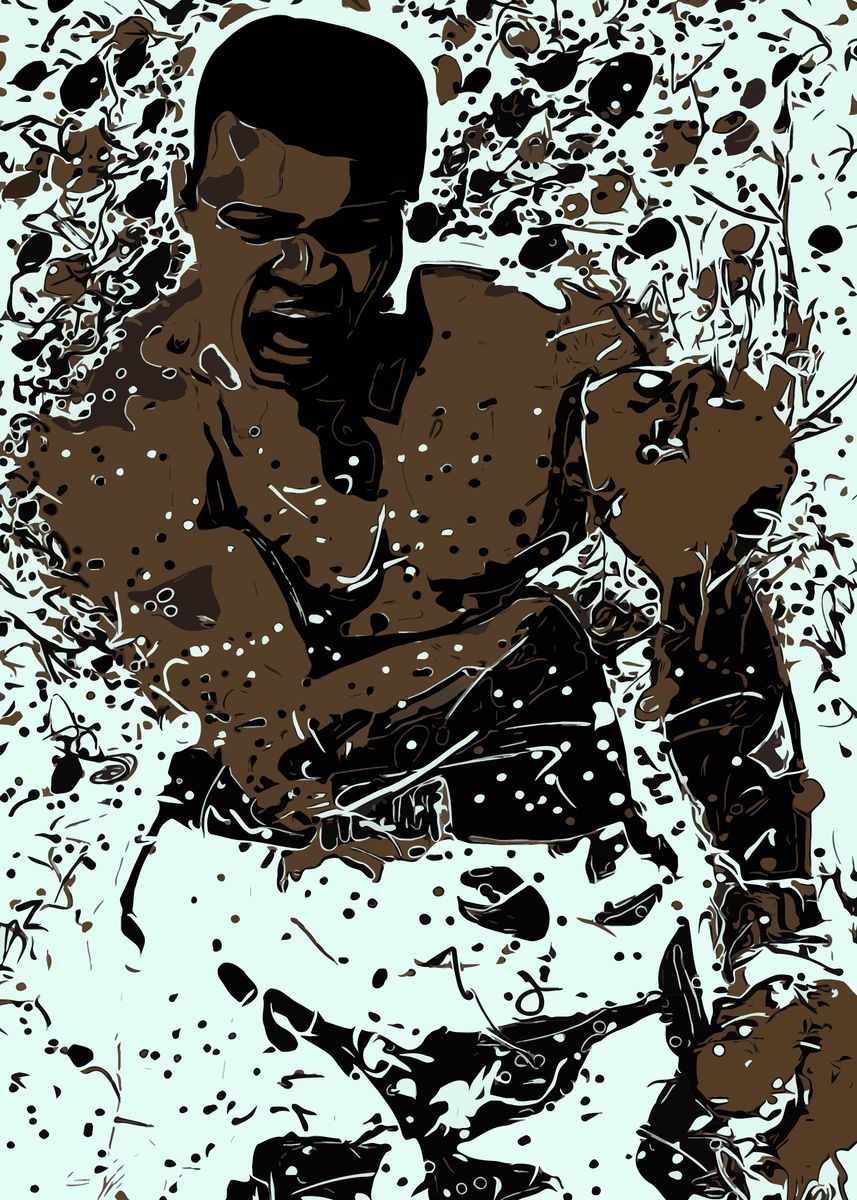 'Muhammad Ali Portrait' Poster, picture, metal print, paint by | Displate