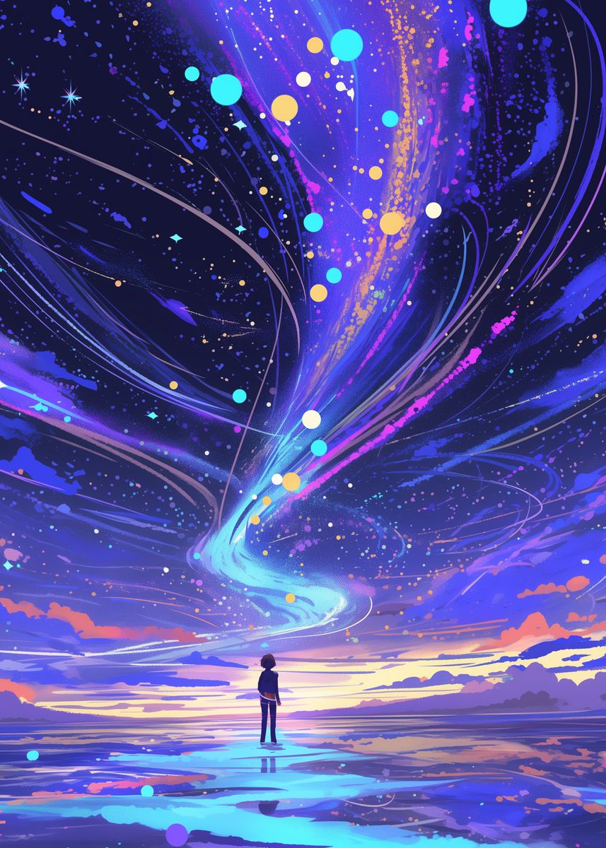 'Cosmic Dreamscape' Poster, picture, metal print, paint by Jean Sorron ...