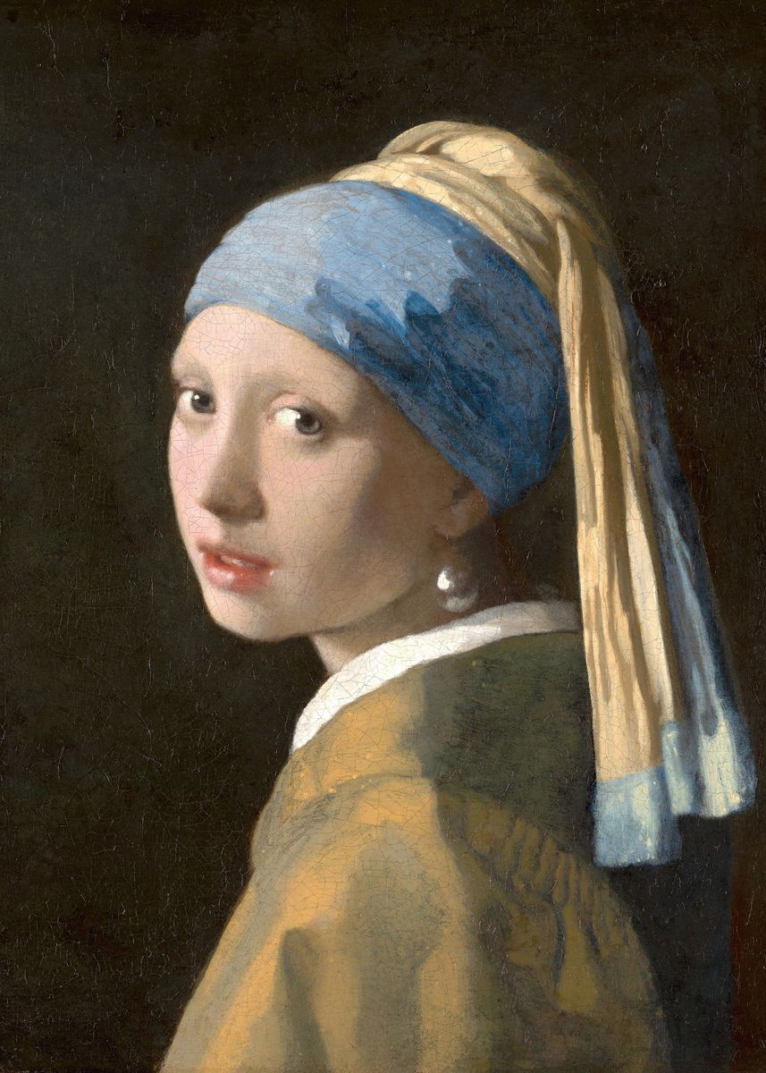 'Girl with a Pearl Earring' Poster, picture, metal print, paint by Tomi ...