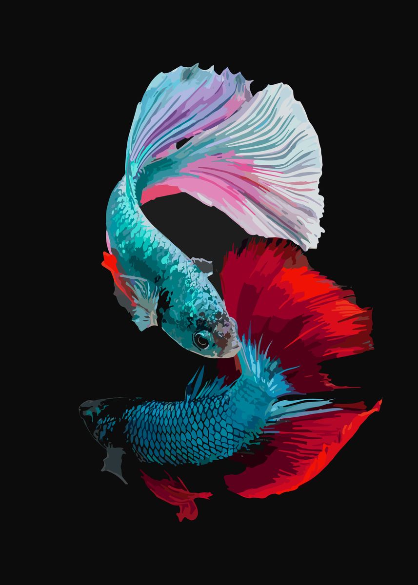 'Betta Fish Art' Poster, picture, metal print, paint by Dana Deans ...