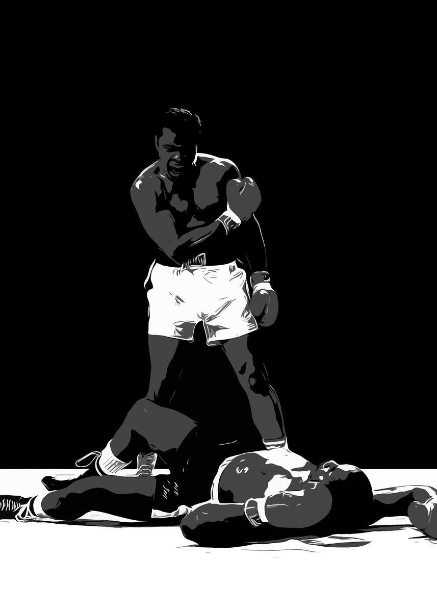 'Boxing Knockout' Poster, picture, metal print, paint by | Displate