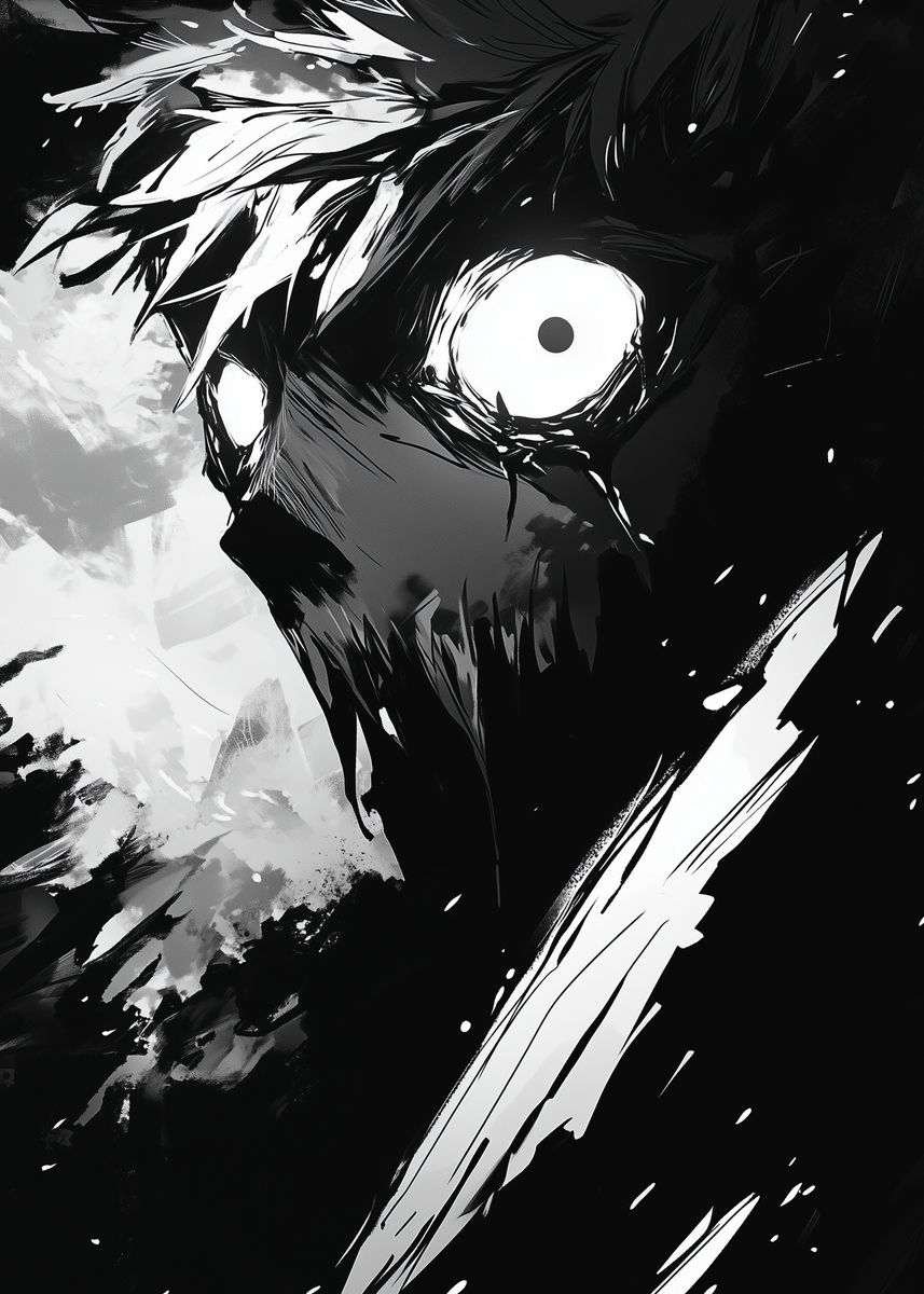 'Dark Anime Character' Poster, picture, metal print, paint by Sumi ...