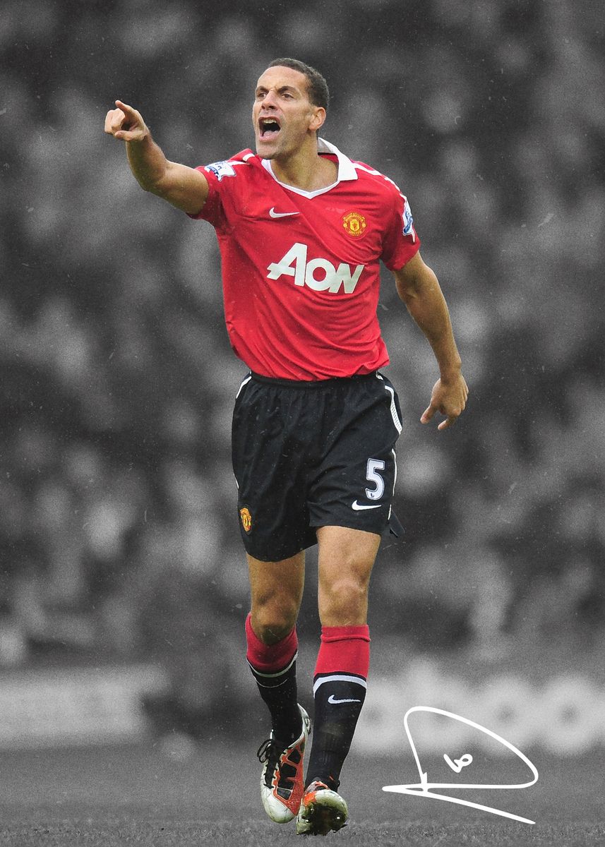 'Rio Ferdinand' Poster, picture, metal print, paint by Brian John ...