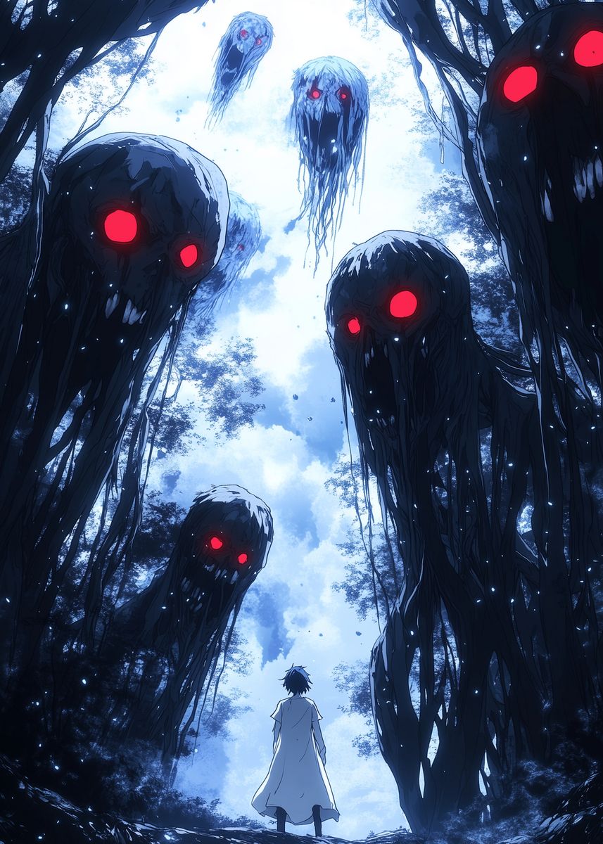 'Anime Horror Scene' Poster, picture, metal print, paint by Tomorrow ...