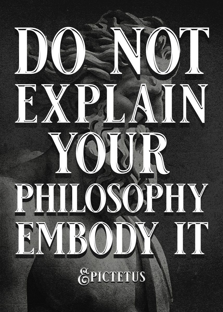 'Epictetus Quote Poster' Poster, picture, metal print, paint by Jovana ...