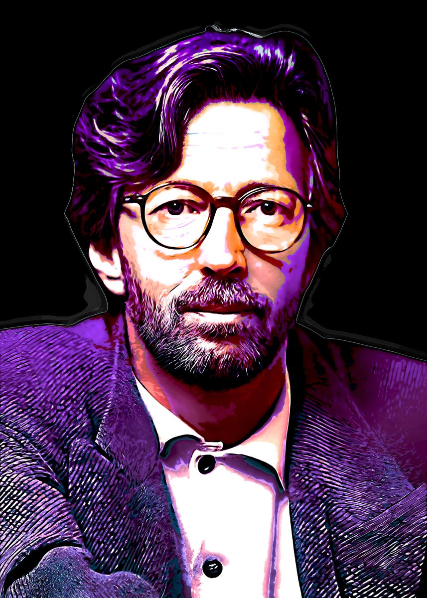'Eric Clapton ' Poster, picture, metal print, paint by maxmoen | Displate