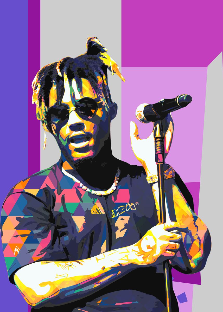'Juice Wrld Pop Art Portrait' Poster, picture, metal print, paint by ...