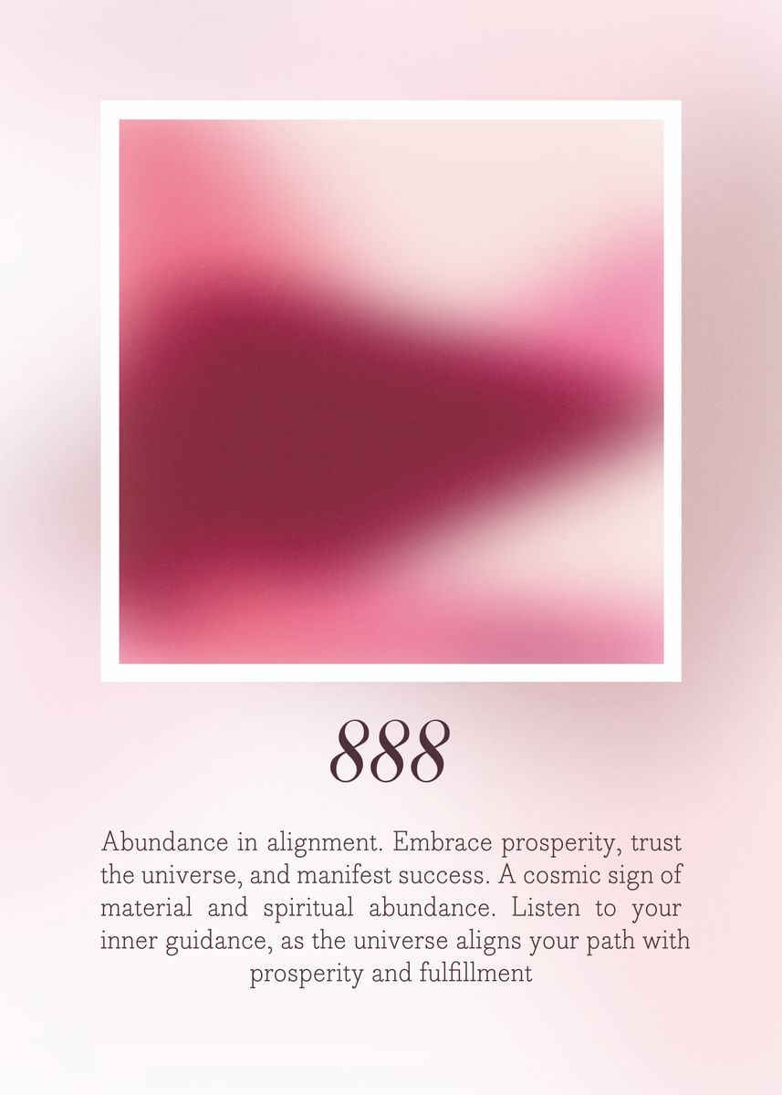 '888' Poster, picture, metal print, paint by Thalea Art | Displate