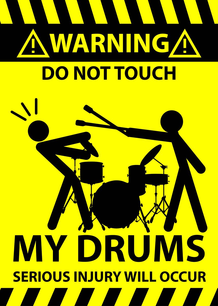 'Funny Signs Drums' Poster, picture, metal print, paint by DASDOFF ...