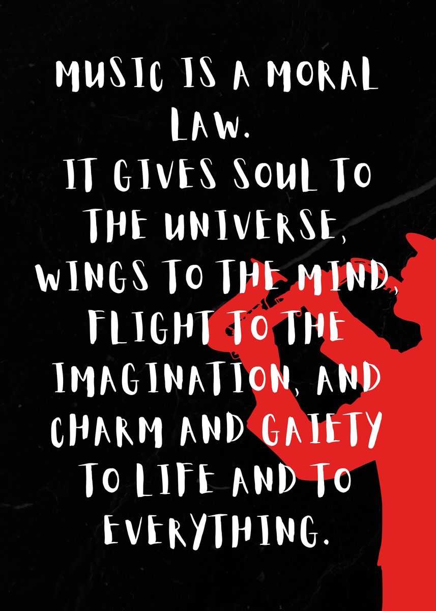 'Music quote' Poster, picture, metal print, paint by Resk | Displate