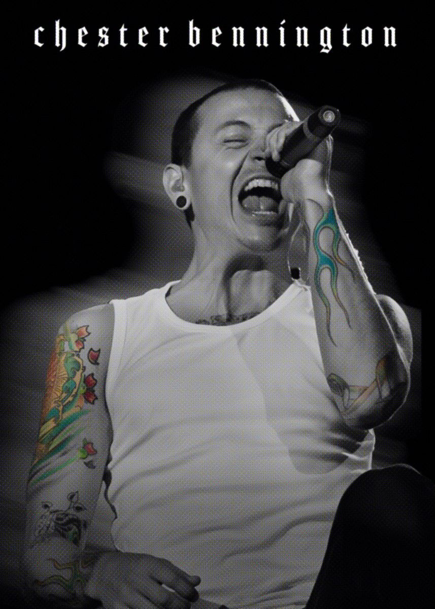 'Chester Bennington Music Poster' Poster, picture, metal print, paint ...