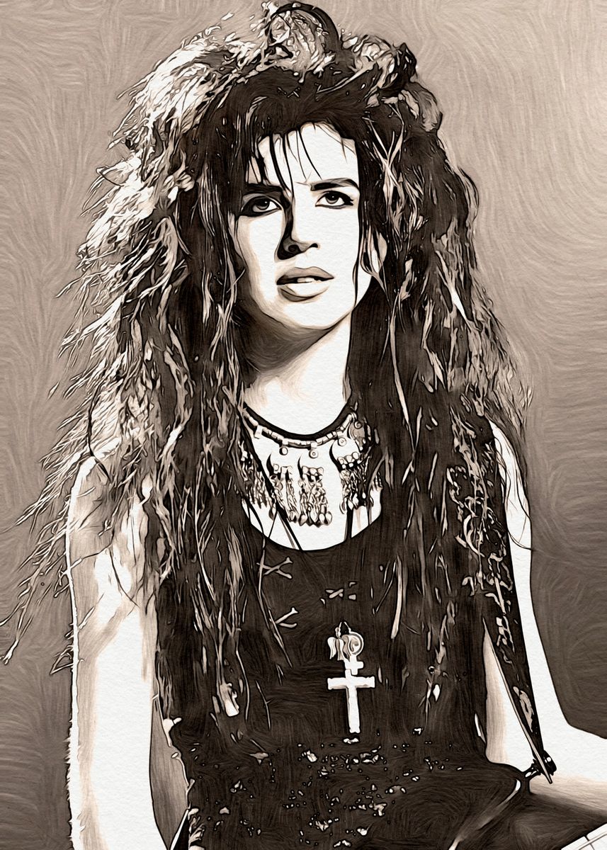 'Black Metal Musician Portrait' Poster, picture, metal print, paint by ...