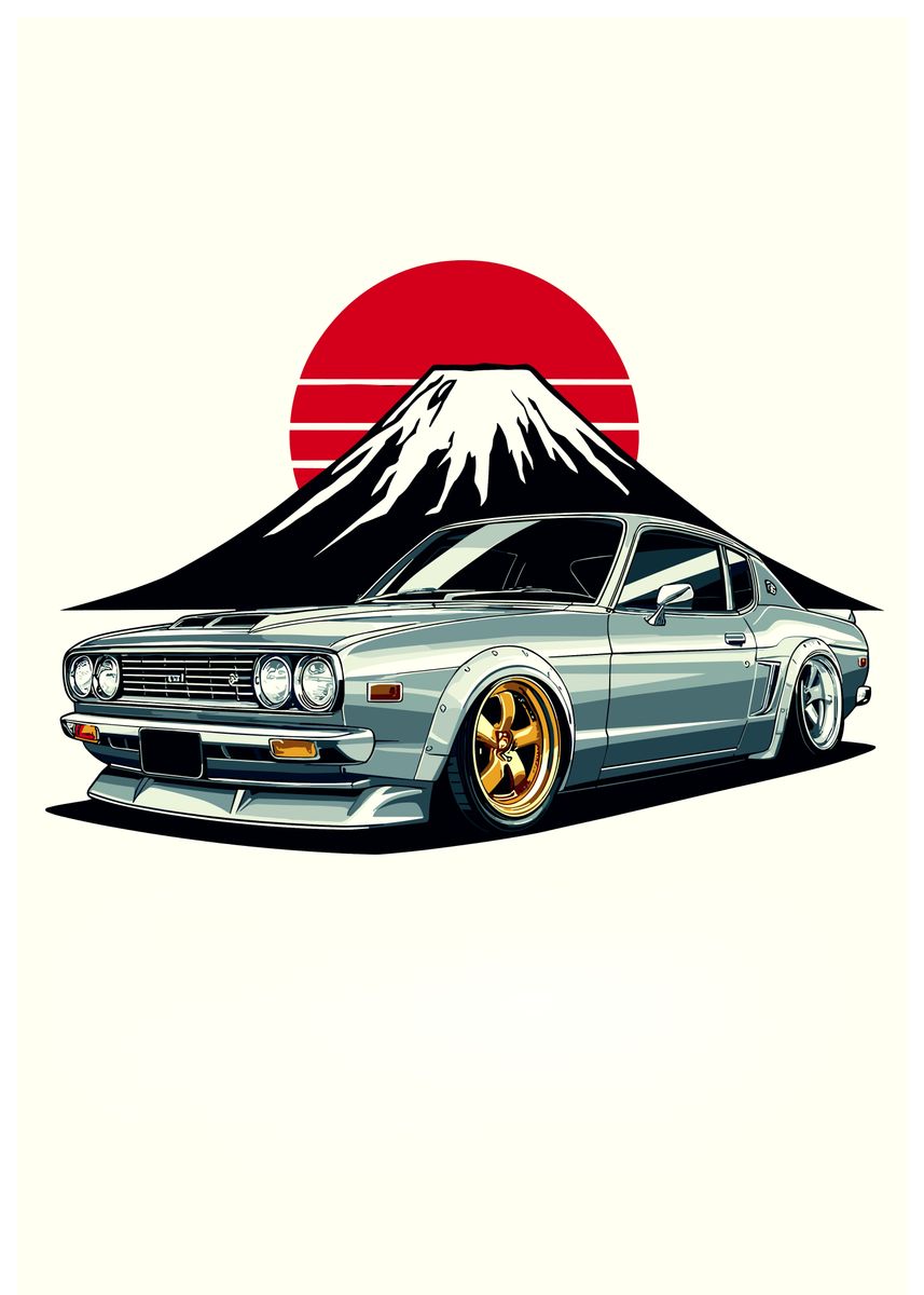 'Japanese Classic Car' Poster, picture, metal print, paint by Namos ...