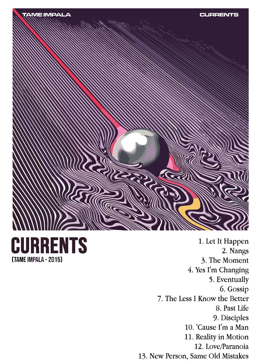 'Tame Impala Currents Album Cover' Poster, picture, metal print, paint ...